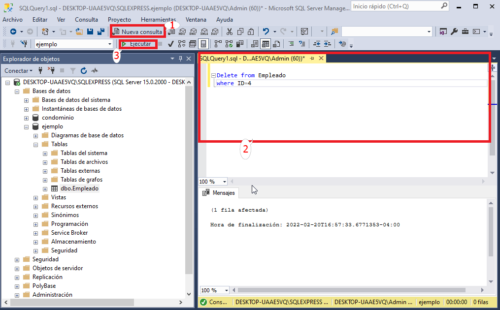 Sql Delete Para Eliminar Registros Sqlserverdb