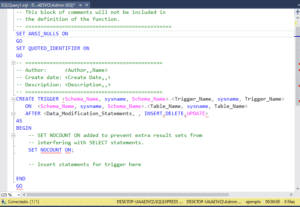 SQL Trigger o Desencadenadores - Sqlserverdb